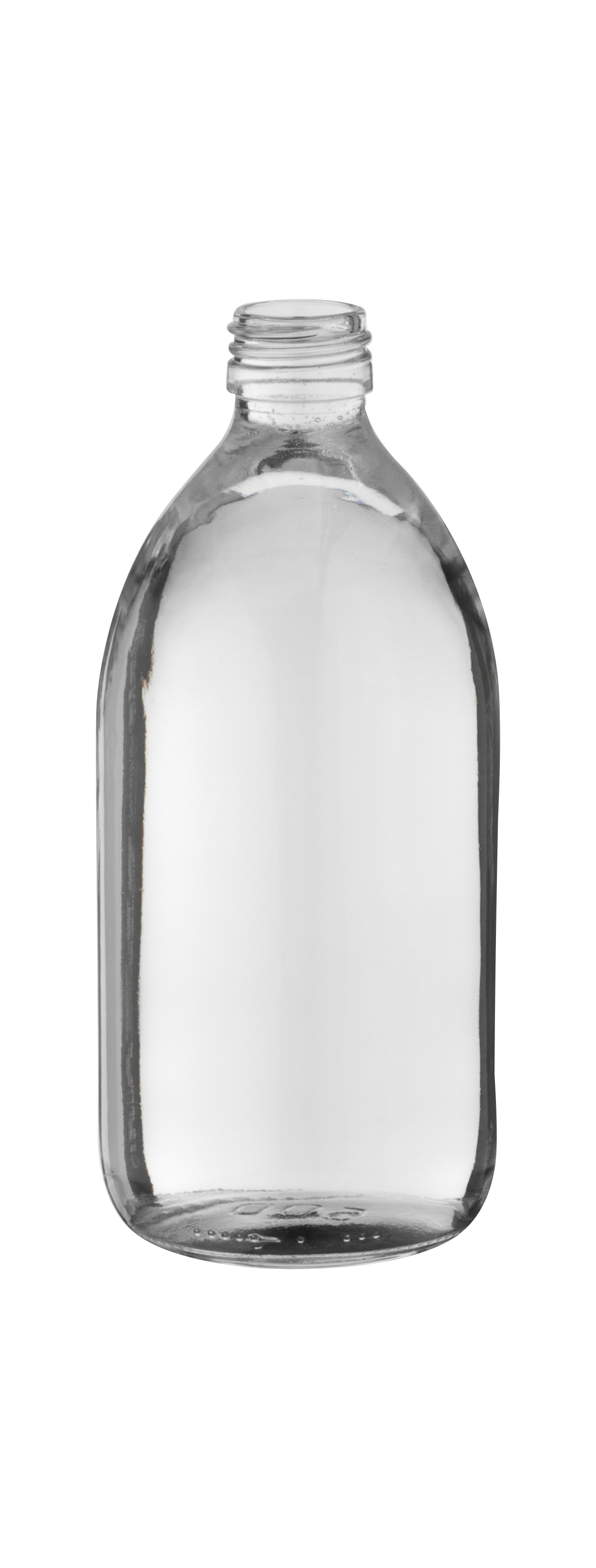 FLACON SIROP - 500ML - PP 28 - VERRE TRANSPARENT | EMBELIA